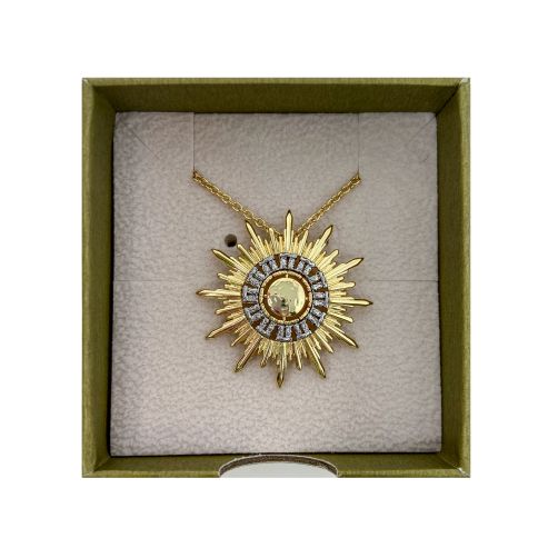 Full Sunray Gold-Plated Brooch