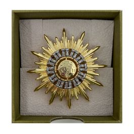 Full Sunray Gold-Plated Brooch