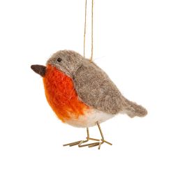 Traditional Robin Felt Standing/ Hanging Decoration