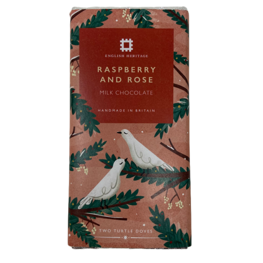 Christmas raspberry rose milk chocolate