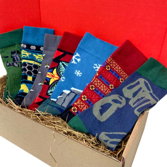 Seven Days of English Heritage Socks Hamper - Large UK 7-11
