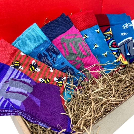 Seven Days of English Heritage Socks Hamper - Small UK 4 - 7